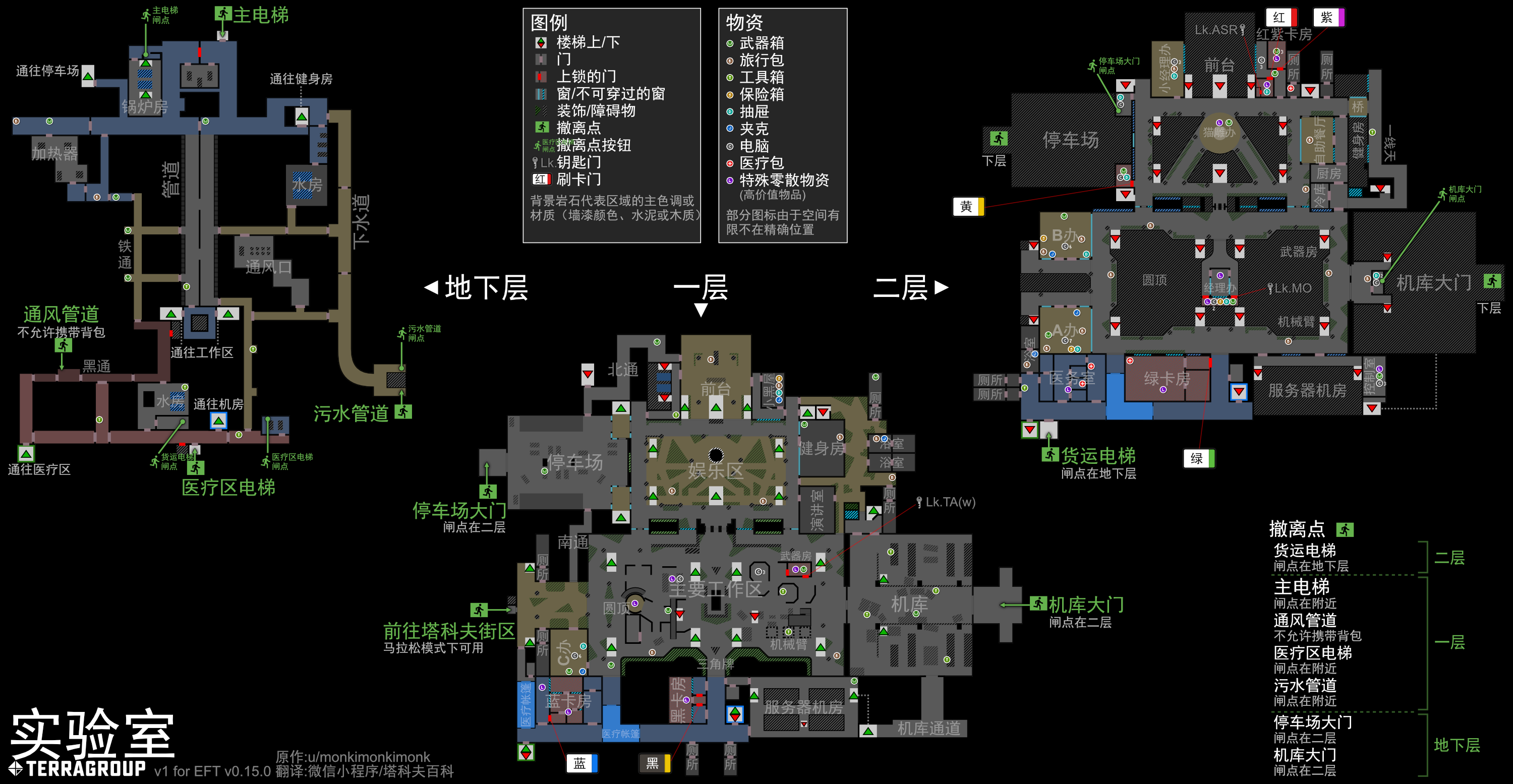 塔科夫网页地图 - 实验室